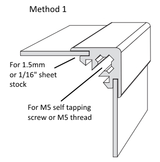 16x16 mm Extrusion Enclosure Corner Profile - 1m